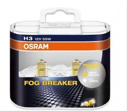 Автолампа osram H3 12V 55W PK22s Fog Breaker (6215