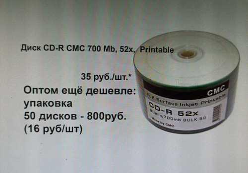 Диски CD-R, DVD-R printable