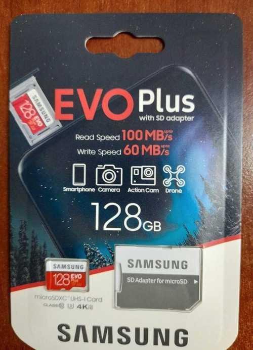 Карта памяти samsung evo plus microsdxc 128 гб