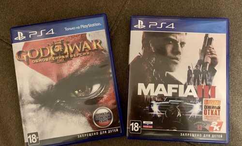 Игры PS4 Mafia3 и God of War3