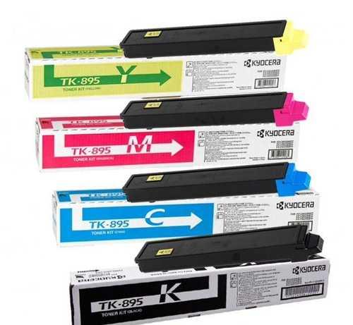 Kyocera TK-895K TK-895C TK-895M TK-895Y комплект