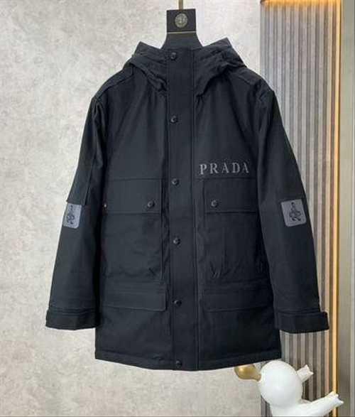 Пуховик длинный мужской Prada (M - 3XL)