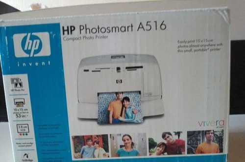 Фотопринтер HP Photosmart A516 и фотоап-т олимпус