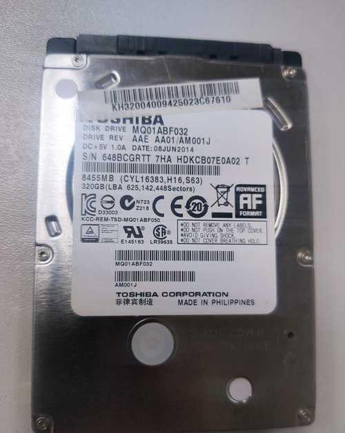 Toshiba mq01abf032 320gb hdd 2.5