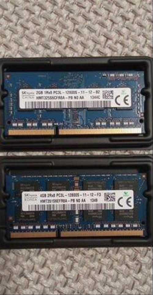 Оперативная память 4Gb, 2Gb DDR3L для ноутбука