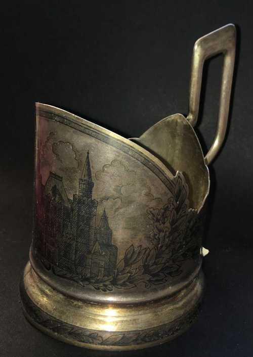 Подстаканник гим серебро 875 редкий амю