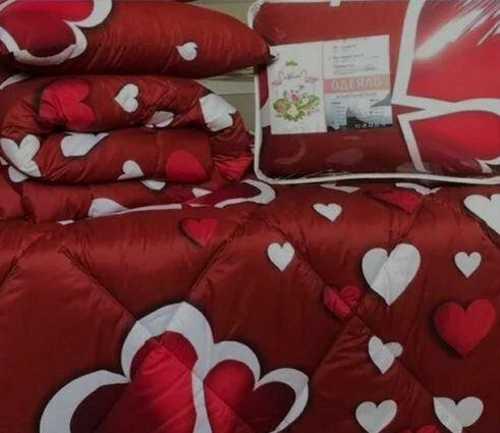 Новый комплект постельного с одеялом и подушками