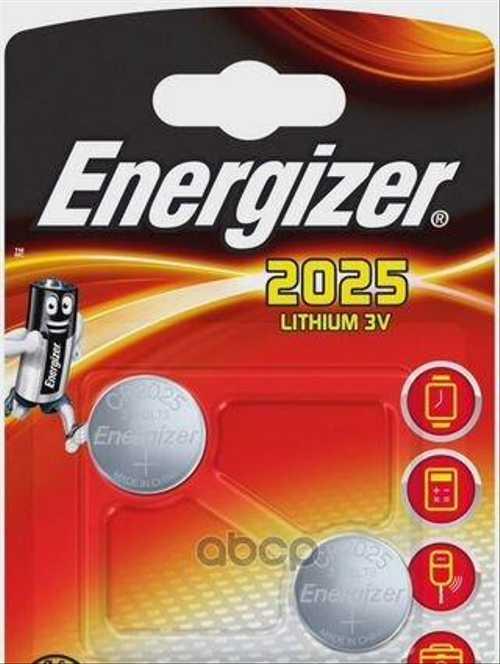Батарейка Литиевая Дисковая Специальная 3в 2шт Energizer Lithium Cr2025 Bl-2 Energizer арт. CR2025 BL-2