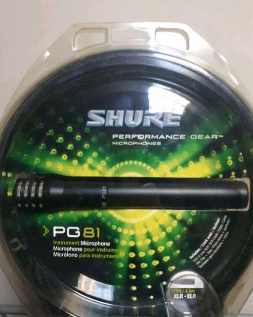 Инструментальный микрофон shure PG81