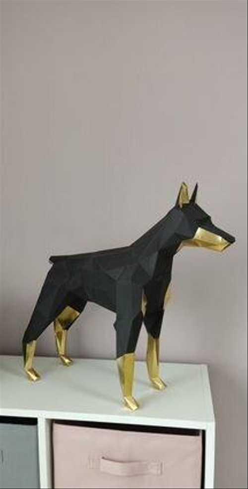 Полигональная фигура собака