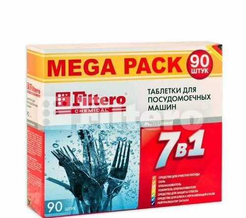 Filtero Таблетки для пмм "7 в 1" мегапак 90 шт