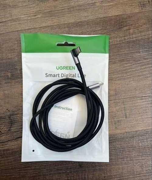 Кабель Ugreen USB Type-C 100 Вт 2 метра - угловой