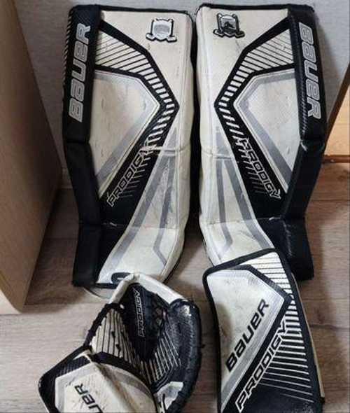 Вратарские щитки, ловушка, блин bauer prodigy yth
