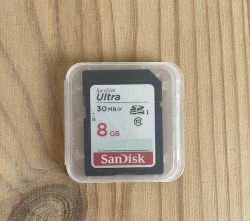 Флешка Карта памяти SD SanDisk 8GB