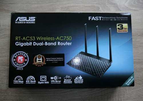 Роутер asus RT-AC53 1 гб/с LAN + 2.4GHz + 5GHz