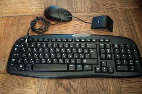 Беспроводная клавиатура и мышь logitech ex 100