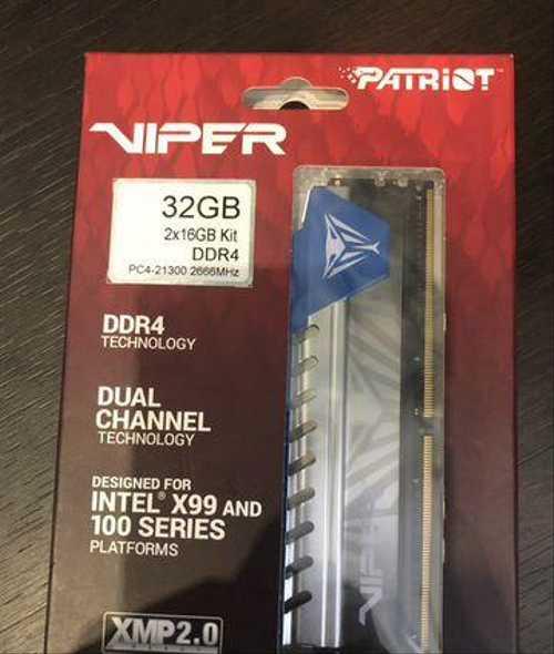 Память Patriot Viper Elite 32GB (2 x 16GB)