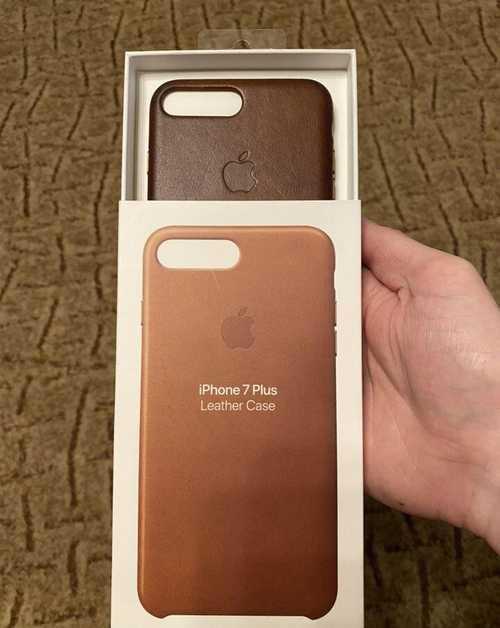 Чехол iPhone 8 Plus / 7 Plus Leather Saddle Brown