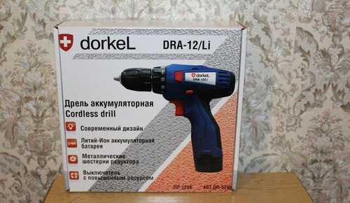 Дрель-шуруповерт Dorkel DRA-12/Li синий