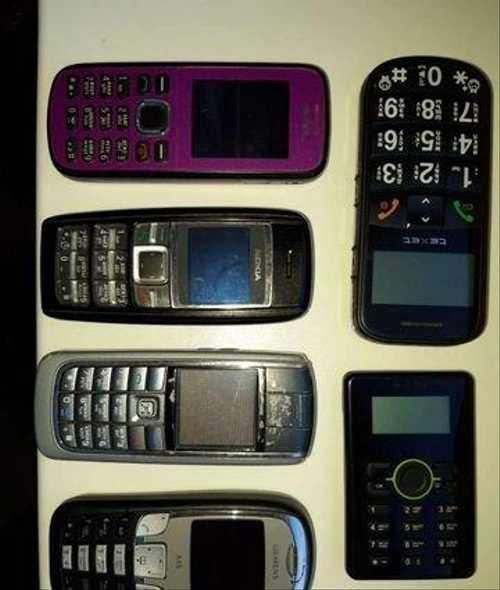 Мобильные телефоны бу Nokia, Siemens, Texet