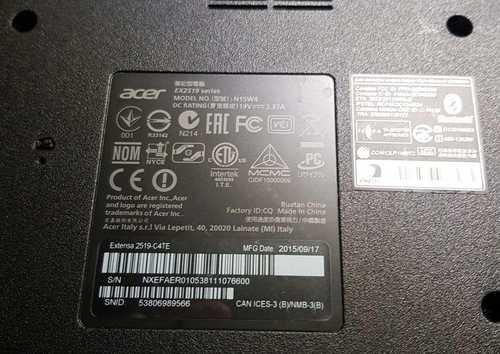 Продаю ноутбук Acer "N15W4"