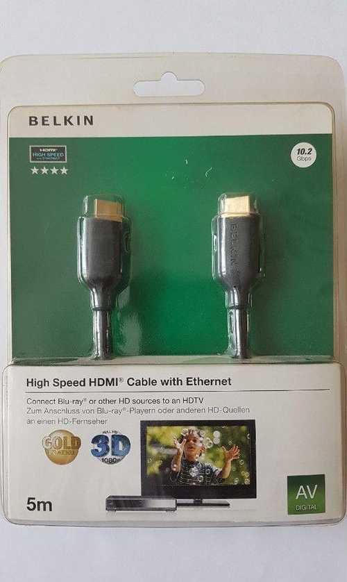 Кабель belkin hdmi 5 метров