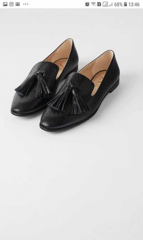 Новые лоферы туфли zara