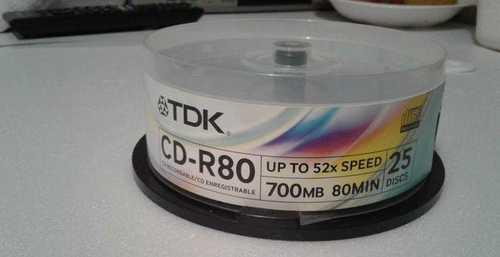 TDK CD-R80 700мв 80Min UP TO 52x speed