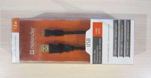 Кабель Defender USB - microUSB (USB08-06PRO) 1.8 м