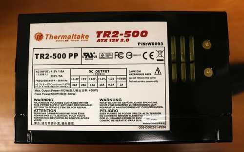 Схема thermaltake tr2 500w