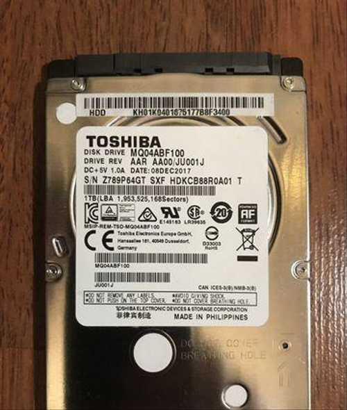 Жесткий диск 1 тб Toshiba