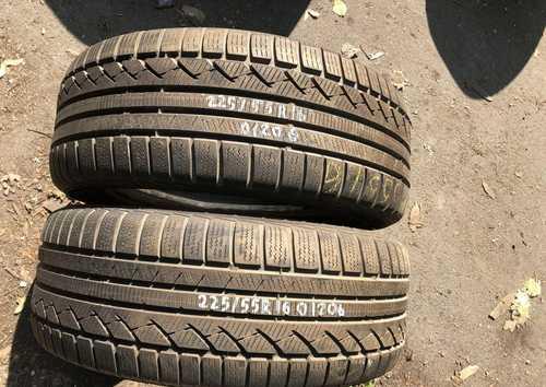 Пара зимних 225/55 R16 Continental ContiWinterCont