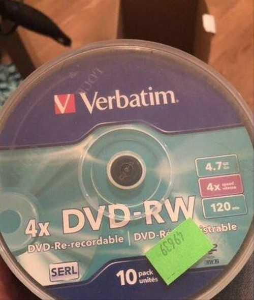 Болванка Verbatim Диски DVD-RW 4.7Gb Verbatim 4x 1