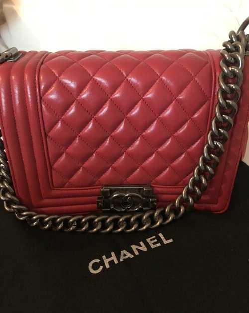 Сумка Chanel red boy bag оригинал