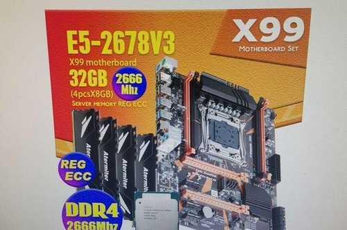 Xeon e5 2678 v3 комплект с 32 Гб памяти