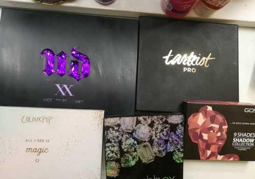 Продам палетки теней Tarte, Urban Decay, Smashbox