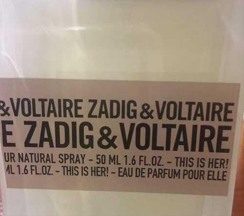 Прфюм женский zadig&voltaire This Is Her оригинал