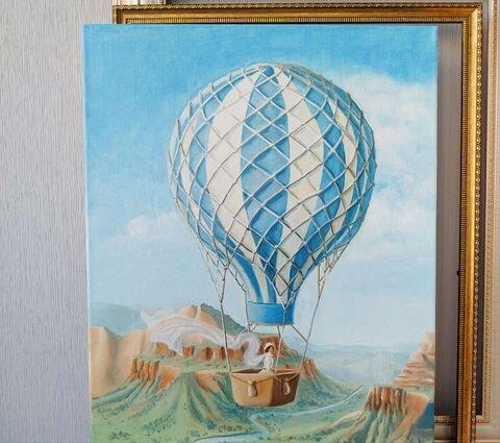 Картина маслом Девушка на воздушном шаре