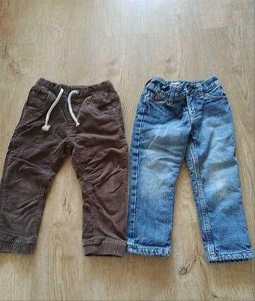 Утепленные джинсы OshKosh и Next р.2