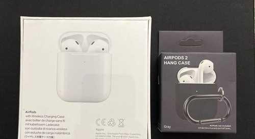 Airpods 2 в футляре с беспроводной зарядкой