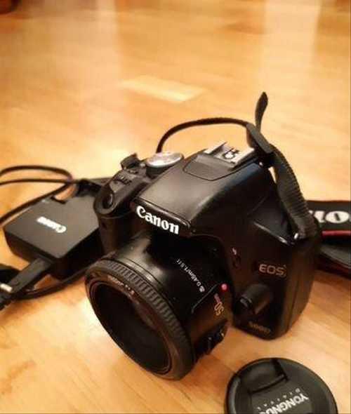 Canon 500d с объективом 50mm 1.8
