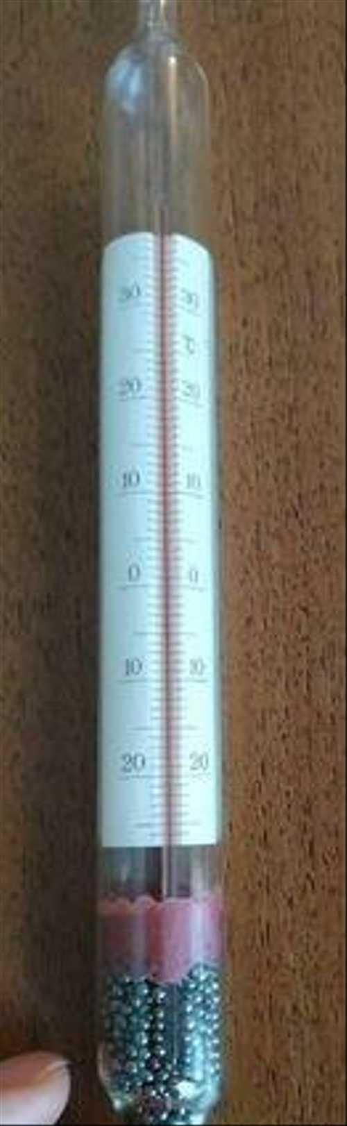 Ареометр-спиртометр с термометром и стелян.колбой