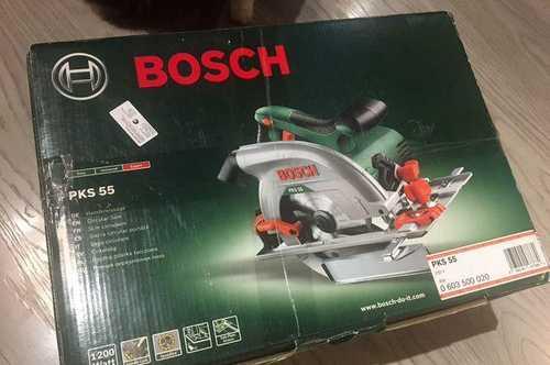 Новая Дисковая пила Bosch PKS 55 + 2 новых диска