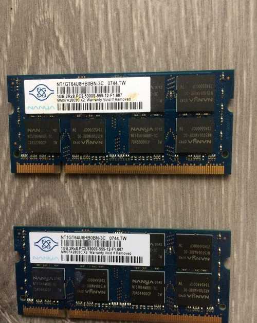Оперативная память DDR2 2*1gb