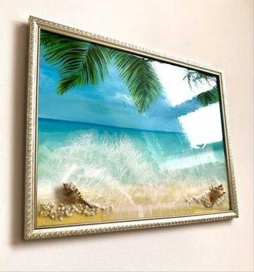 Картина «Море» эпоксидной смолой