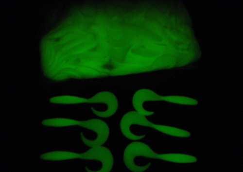 Светящаяся приманка Твистер для рыбалки виброхвост
