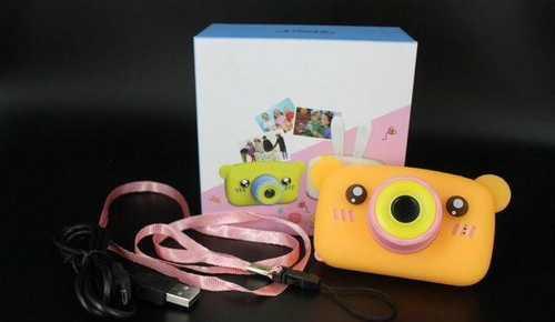 Детские фотоаппарат Мишка Pink Yellow Оптом
