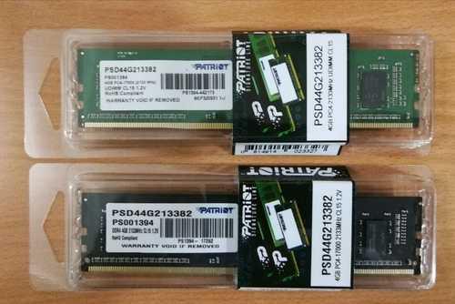 Новая оперативная память DDR4 4GB Partiot