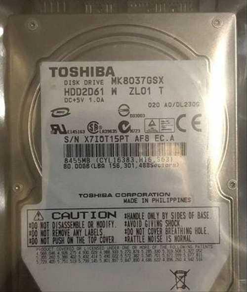 Жесткий диск Toshiba MK8037GSX