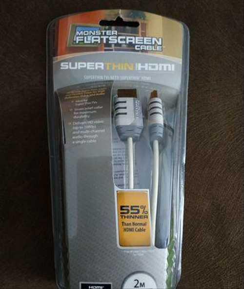 Monster Cable FlatScreen SuperThin hdmi 2 метра